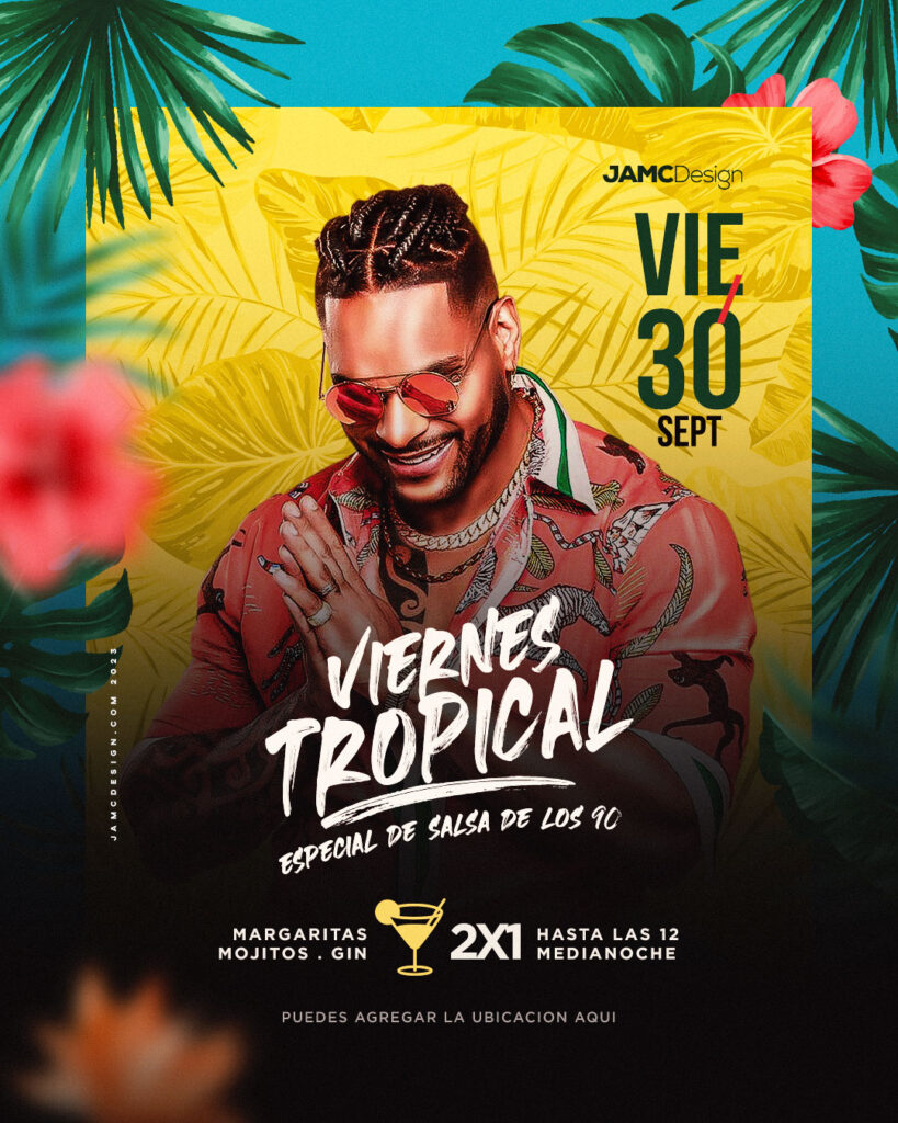 Friday Tropical Flyer PSD - JAMC Design